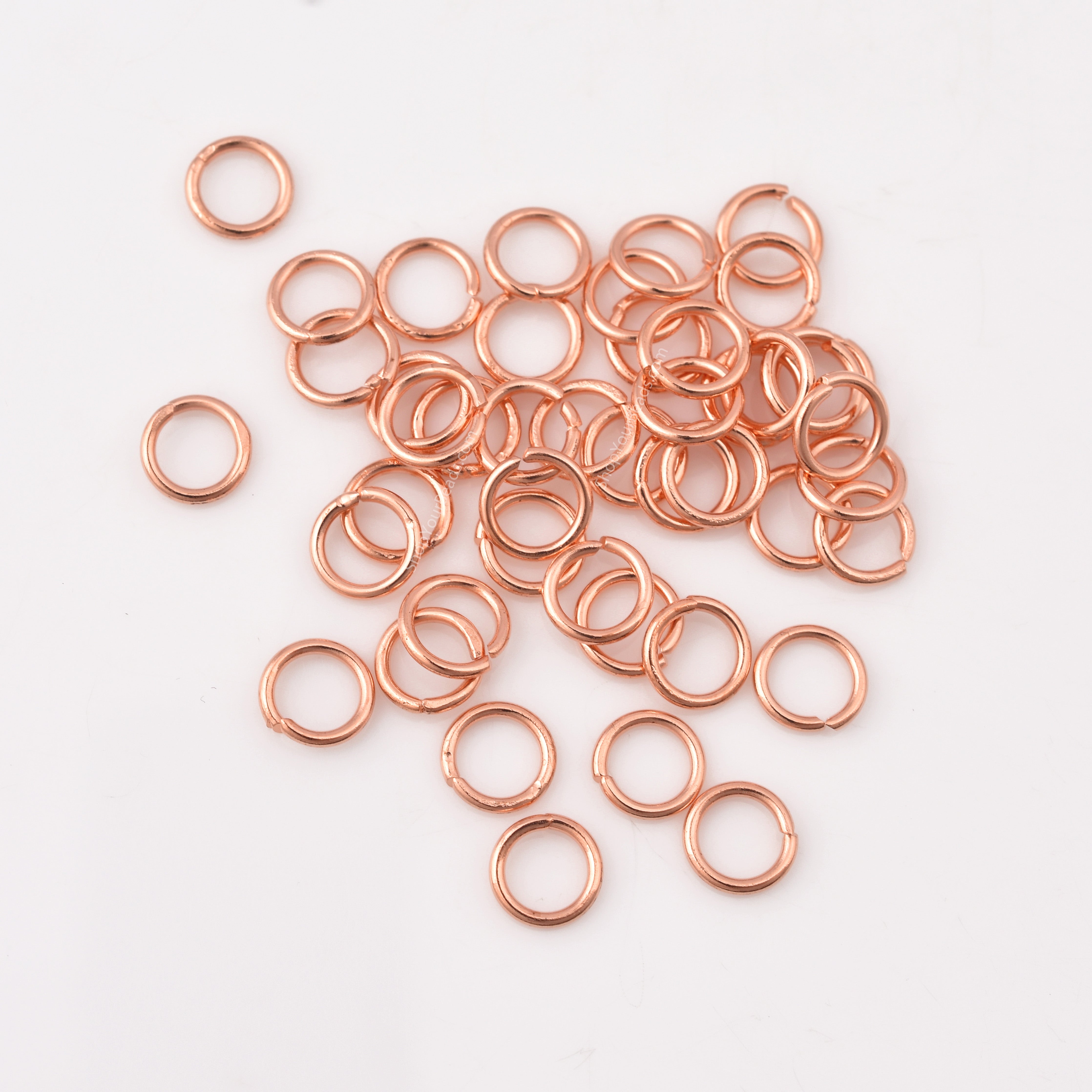 7mm - Copper Plated Open / Split Open Wire Jump Rings