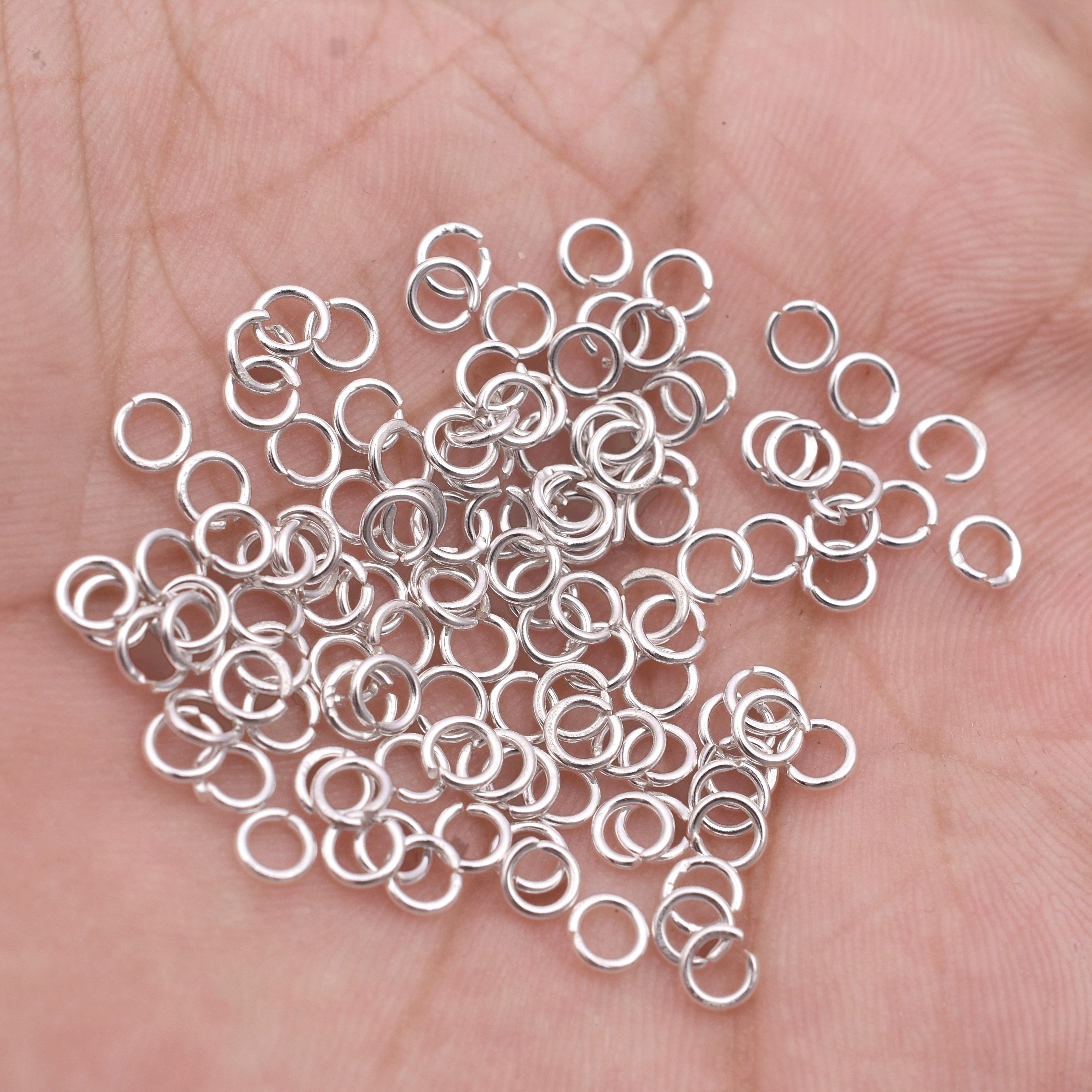 4mm - Silver Plated Open / Split Open Wire Jump Rings